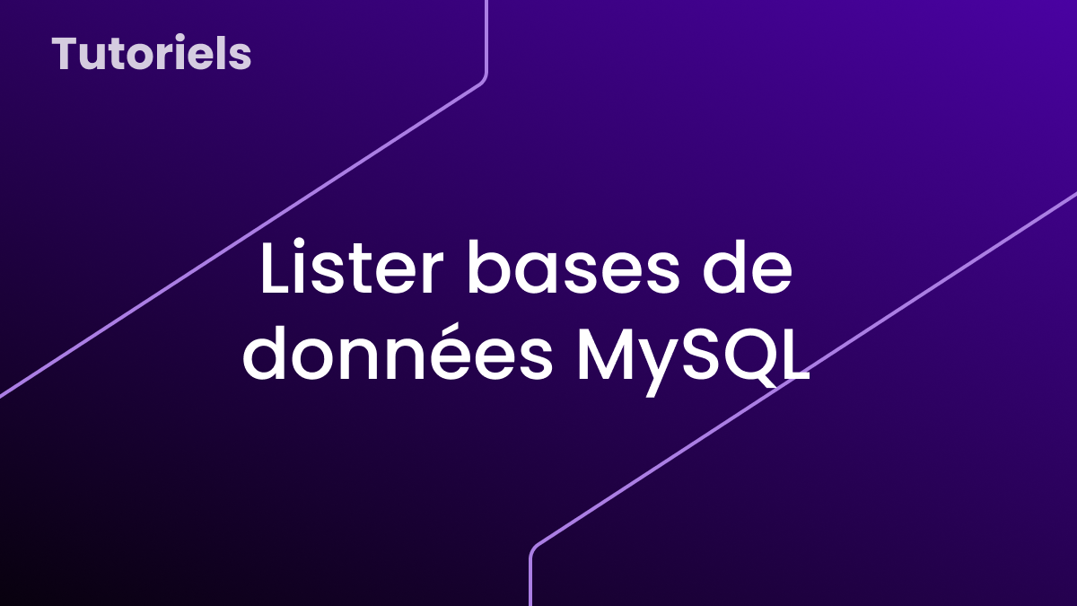Lister les bases de données MySQL